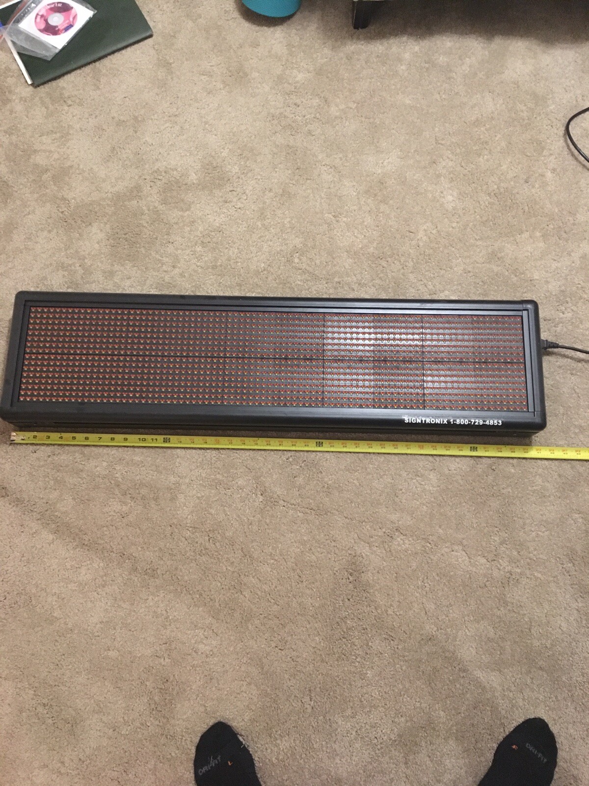 Signtronix LED Indoor Sign 16x80 LED-40-2-SX With Guru Media Software ...