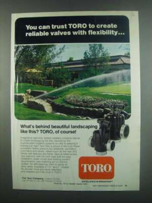 1984 Toro Irrigation Products Ad - Reliable Valves | eBay
