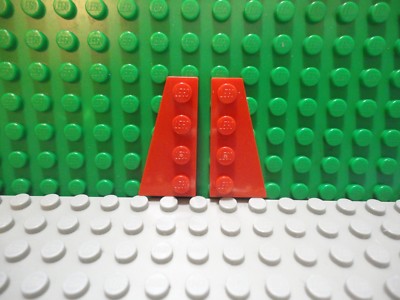 Lego 1 pair of Red 4x2 wedge plate wings ship NEW | eBay