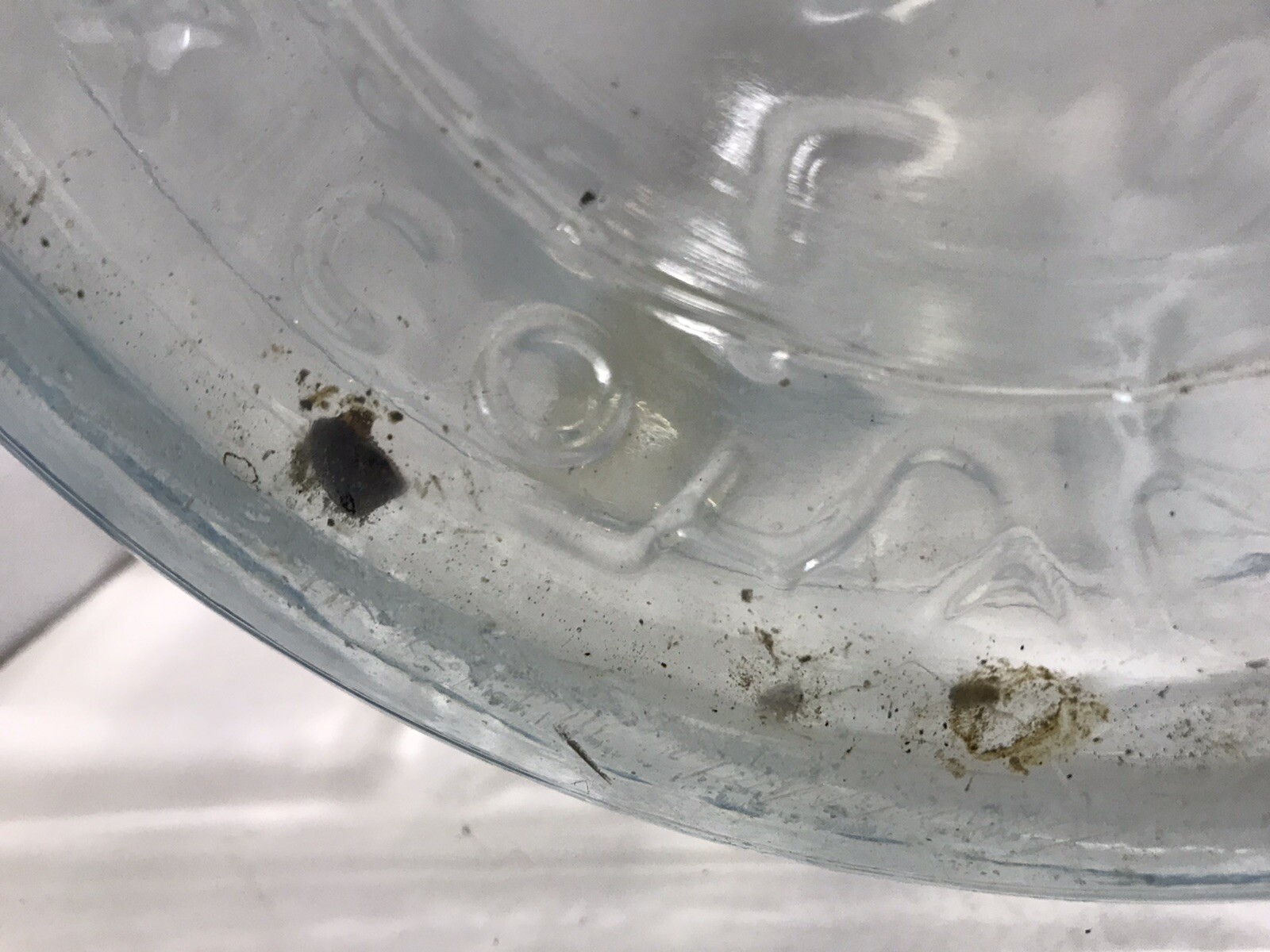 Vintage Crisa 5 Gallon Clear Glass Bottle Jar Rare Blue Tint Checkered ...