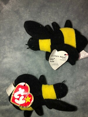 2 Ty Teenie Beanie Baby Bumble The Bee 1999 | eBay