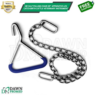OB Calf Pulling hook & Chain 30" Apparatus Leg Catch Veterinary ...