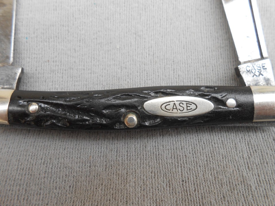 VINTAGE CASE XX 6233 ROUGH BLACK LONG PULL PEN POCKETKNIFE | eBay