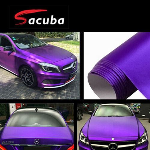 1.5M x 20M Icy Metallic PURPLE Car Vinyl Wrap Air Bubble Free Decal ...