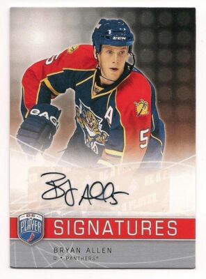 Bryan Allen 08-09 Upper Deck Be A Player Signatures Autograph Signature ...
