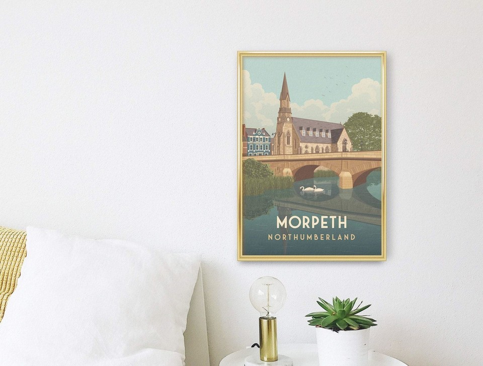 Morpeth Northumberland Travel Poster | eBay UK