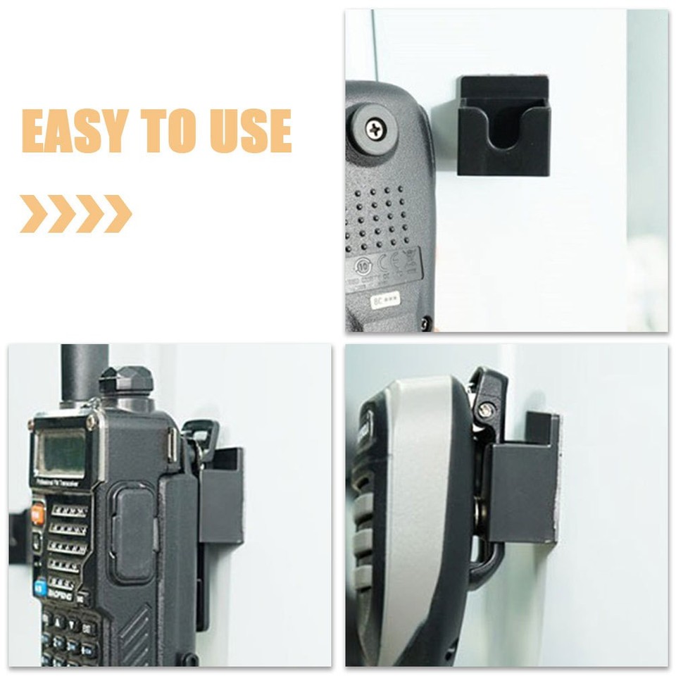 2 Pcs Cb Radio Microphone Clip Holder Mount With Adhesive Backing Car ...