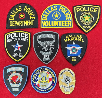 TEXAS POLICE PATCH COLLECTORS SPECIAL #GG Police Patch Lot 9 POLICE ...
