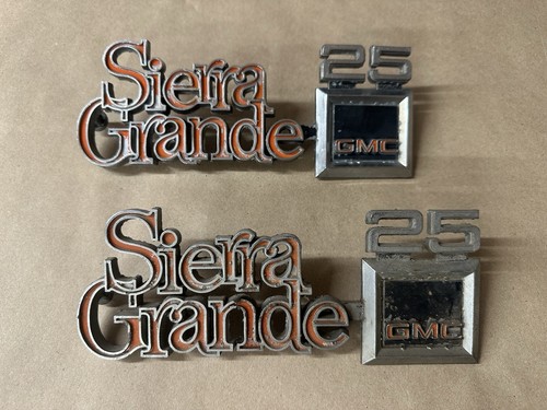 1975 - 1980 Sierra Grande 25 GMC Truck Fender Emblem Badge Trim GM ...