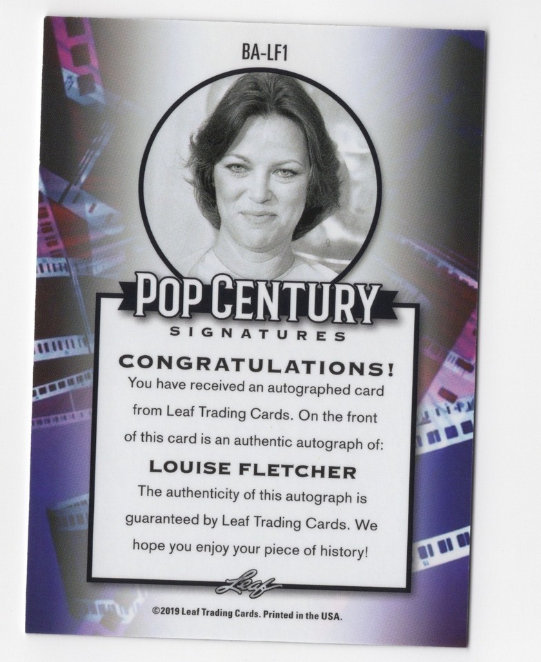 Louise Fletcher 2019 Leaf Pop Century Autograph Card Auto | eBay