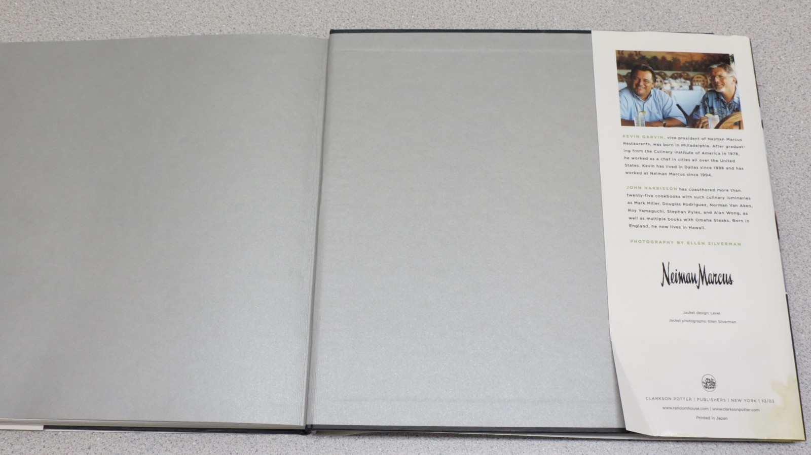 Neiman Marcus Cookbook by Kevin Garvin & John Harrisson 2003, Hardcover ...