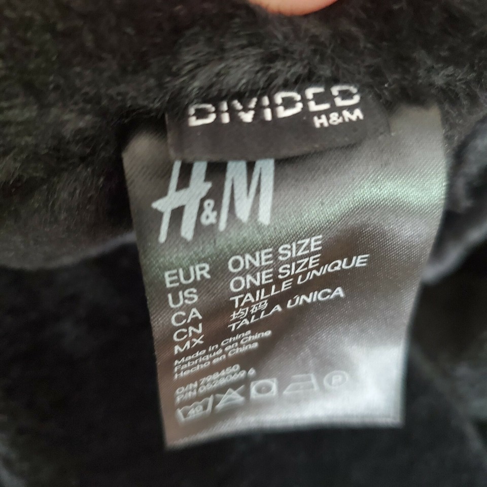 NWOT Divided H&M Black Faux Fur Soft Plush Infinity Loop Scarf Cowl | eBay