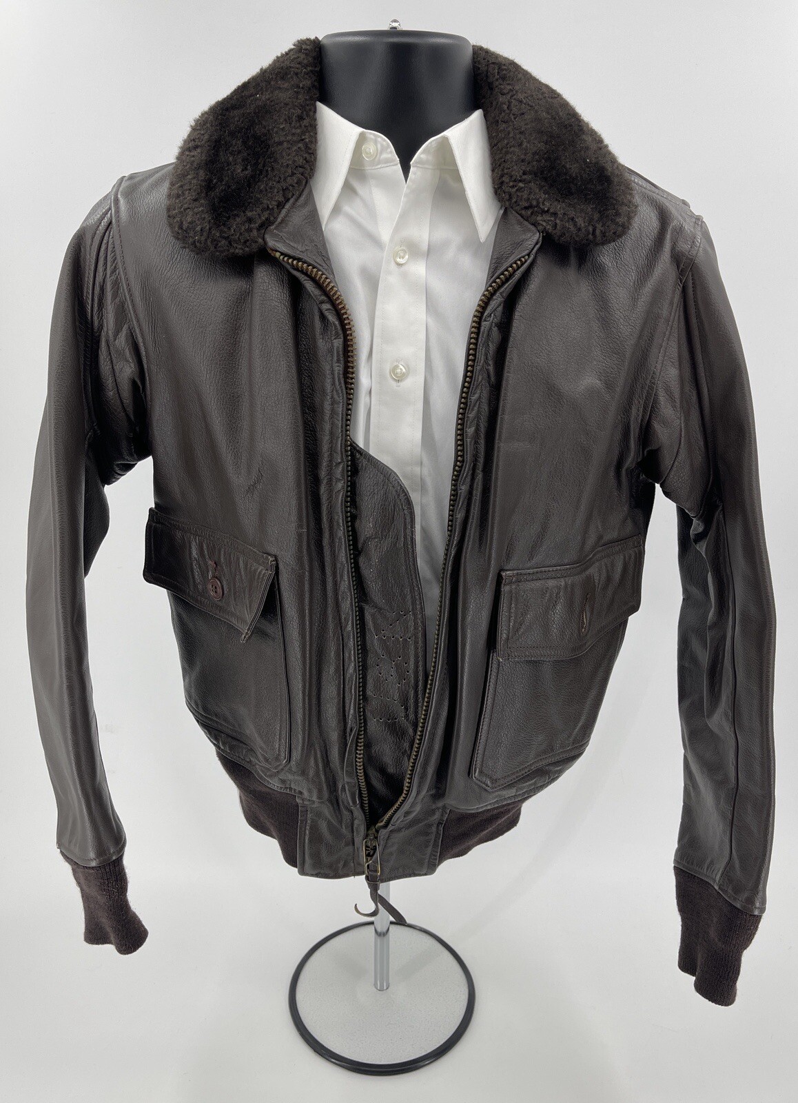 Brill Bros., Inc. Vintage USN Navy G-1 Leather Flyer'… - Gem