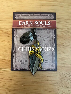 Dark Souls Soapstone Keychain Figure Key Chain Ring Charm White / Red ...