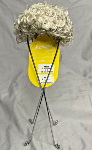 Monique collection Doll wig G.Flossie Salt and Pepper 8-9" 1/3 SD ...