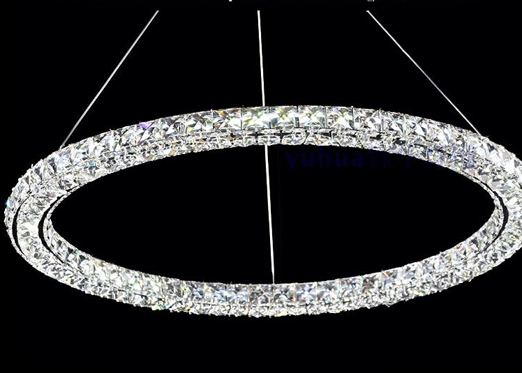 New luxury Modern LED Round Crystal Pendant Lamp Ring Ceiling L 10 | eBay