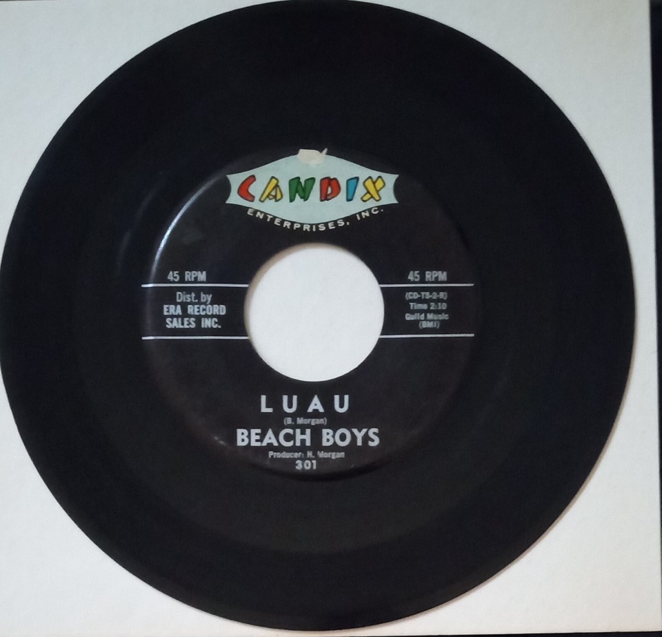 Brian Wilson Beach Boys 45- Surfin on Candix~Group's Debut Record ...