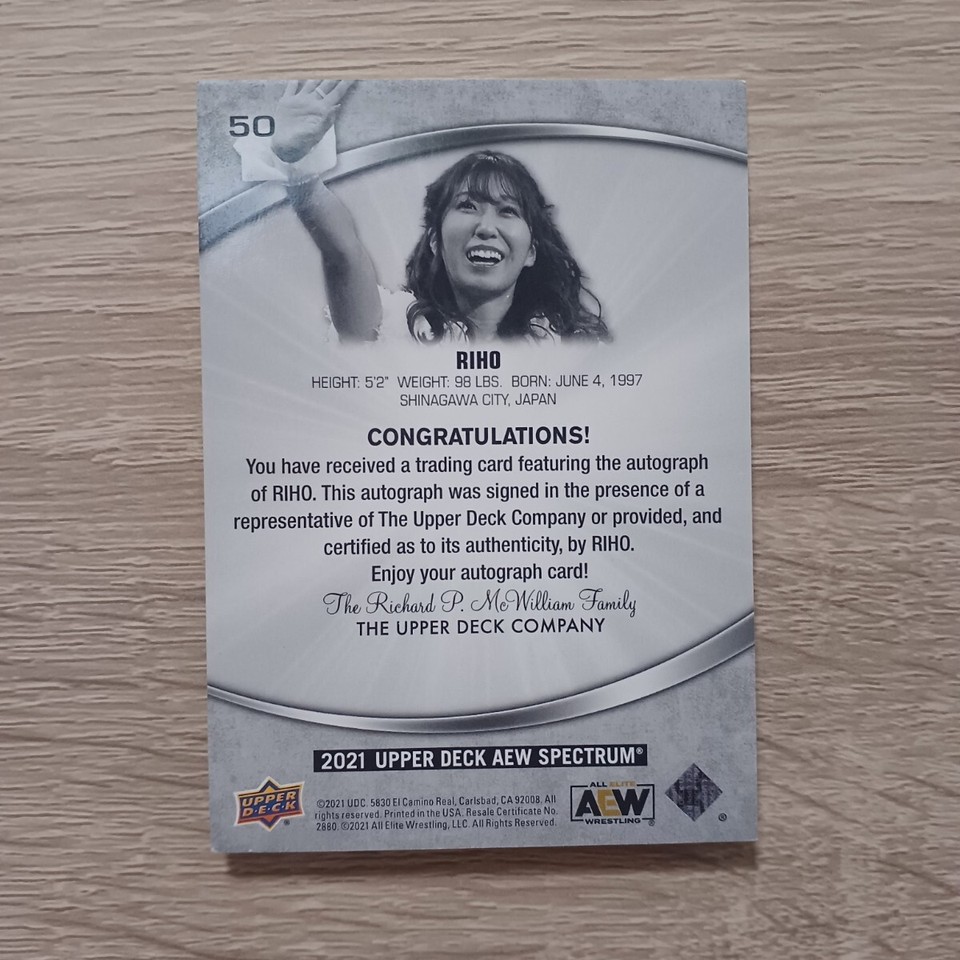 AEW Riho Autograph Card Women's Pro Wrestling Card Stardom STARDOM | eBay