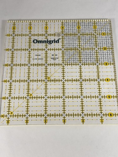 Omnigrid Omnigrip Neon Ruler 6 1/2in Square -Non Slip Quilt Ruler | eBay