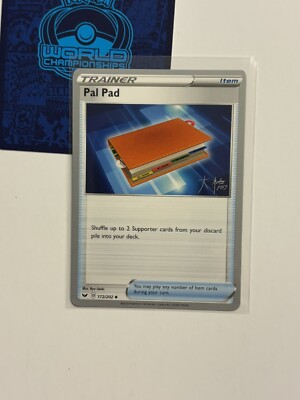 Pal Pad 172/202 2022 Pokemon World Championships Sword & Shield Variant ...