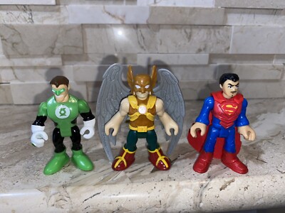Imaginext DC Super Friends HAWKMAN SUPERMAN & THE GREEN LANTERN Justice ...