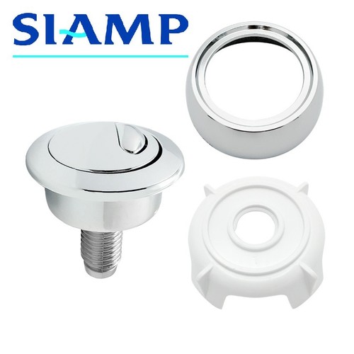 SIAMP Optima 50 Chrome Dual Flush Toilet Cistern Push Button 34495009 ...