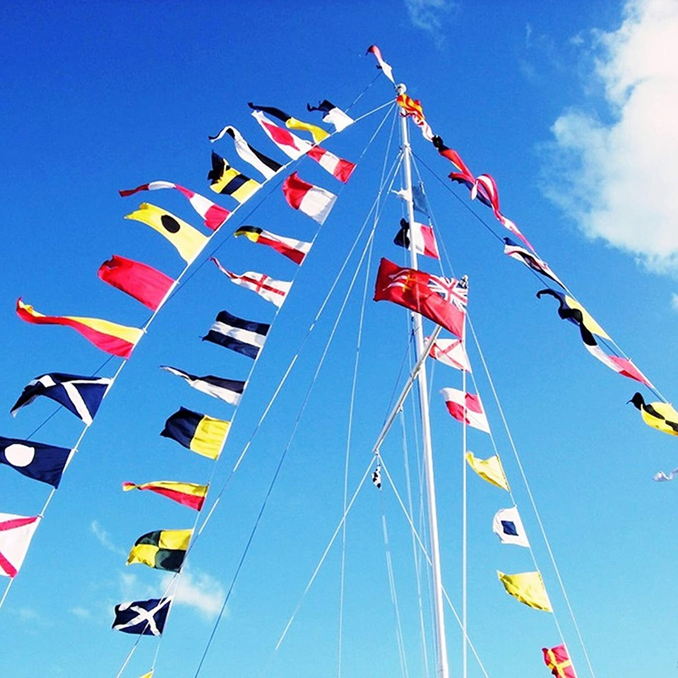 Anley International Maritime Signal Code String Flags Set of 40 Flags ...