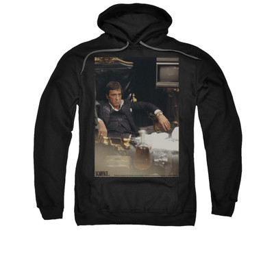 SCARFACE SIT BACK Licensed Adult Pullover Hooded Sweatshirt Hoodie SM ...