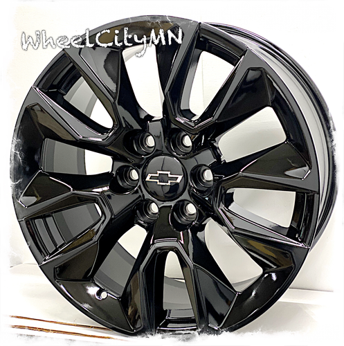 20" gloss black OE 5916 replica RD4 RST rims fits 2019 2023 Chevy Tahoe ...
