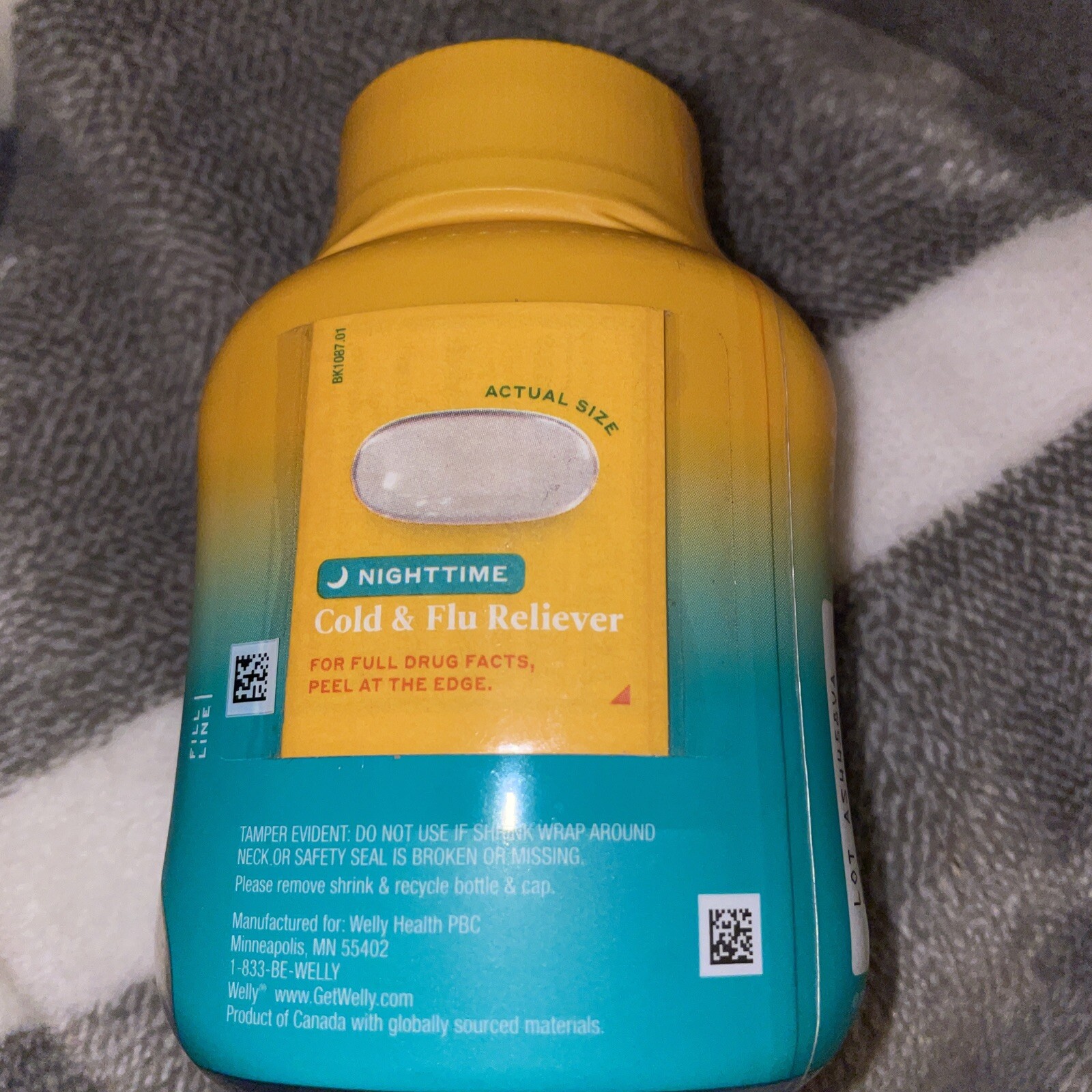 Welly Nighttime Cold & Flu Reliever Fever Pain Cough 26 Softgels Exp 05 ...