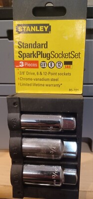 Stanley Spark Plug Socket Set 3/8 Drive 85-721 New 5/8" 3/4" 13/16" | eBay