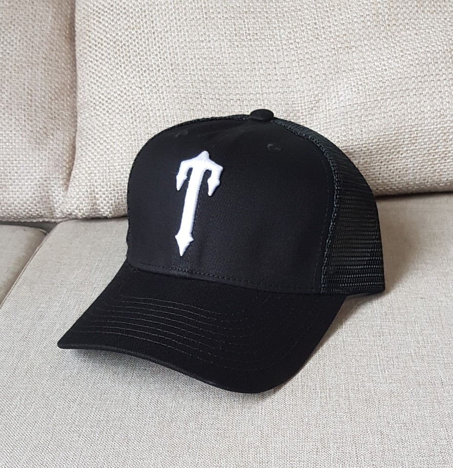 Trapstar Irongate Black White Cap Mesh trucker Hat Baseball Logo BNWT ...