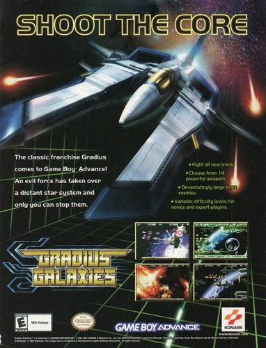 Gradius Galaxies GBA 2001 Vintage Game Print Ad Art Official Classic ...