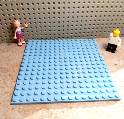 LEGO Water Plate Baseplate 16x16 Sky Bright Light Blue Friends Ocean ...