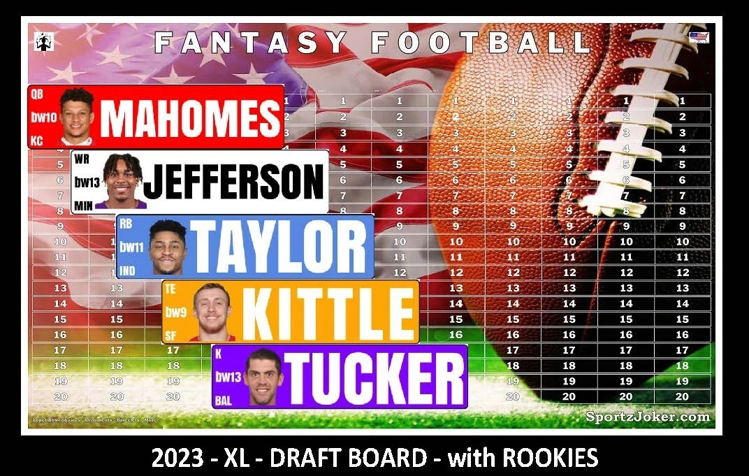 Nfl Fantasy Football Draft Board