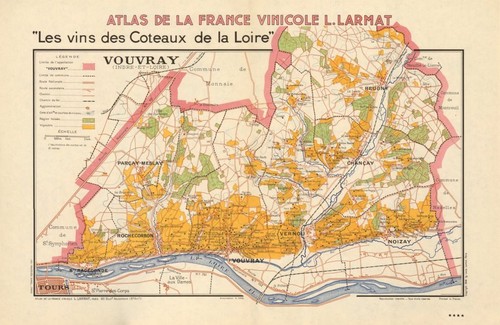 LOIRE VINEYARD WINE MAP Vouvray. Noizay Vernou Reugny Chan ay Par ay ...