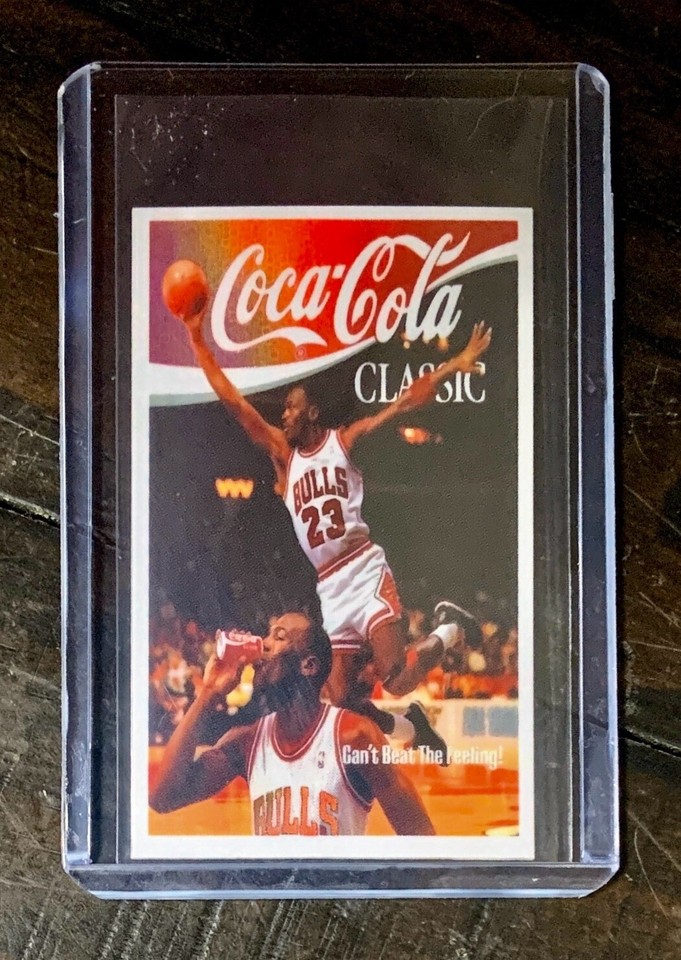 Michael Jordan 1989 Coca Cola Mini Insert Refractor Promo Tobacco Card ...