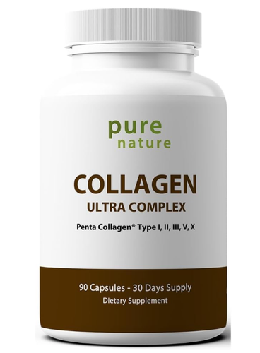 PureNature Collagen Ultra 90 Capsules Penta Complex 5 Types I II III V ...