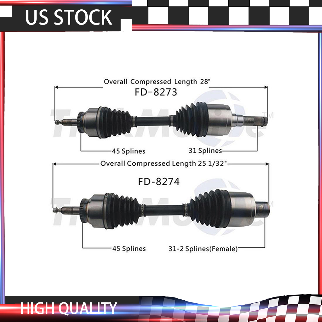CV Axle Shaft Assembly SurTrack 2pcs Front fits Ford F-150 SVT Raptor ...