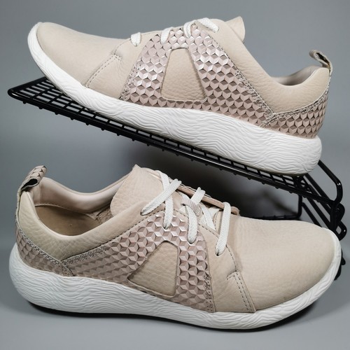 Clarks Trainers Womens UK 5 Beige Leather Cowley Faye Lace Up | eBay UK