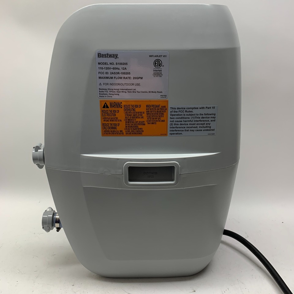 Bestway Saluspa Spa Pump / Heater, Model No. S100205 WIFI (Pump Only ...