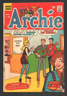 Archie #189 1969-Archie-The Archie's Band meets Don Kirshner who ...