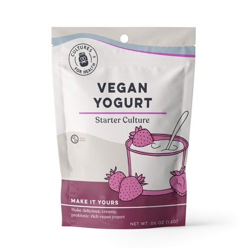 Vegan Yogurt Starter Culture | 4 Packets Direct-Set Active Cultures ...