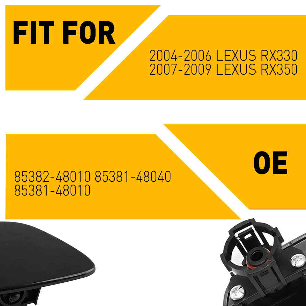 For Lexus RX330 RX350 Headlamp Washer Nozzle Cover Headlight Cleaning ...