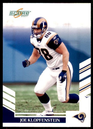 2007 SCORE JOE KLOPFENSTEIN ST. LOUIS RAMS #116 | eBay