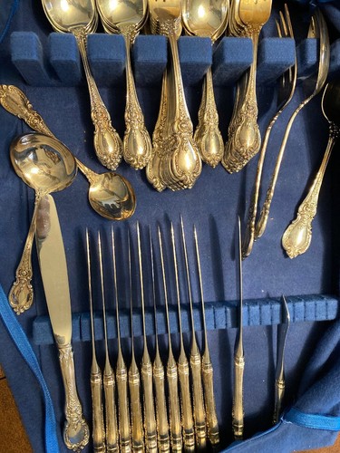 silver silverware set antique | eBay