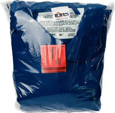 Topps 6 oz. Nomex IIIA Flame Resistant Coverall 5.7 Arc Rating Royal ...