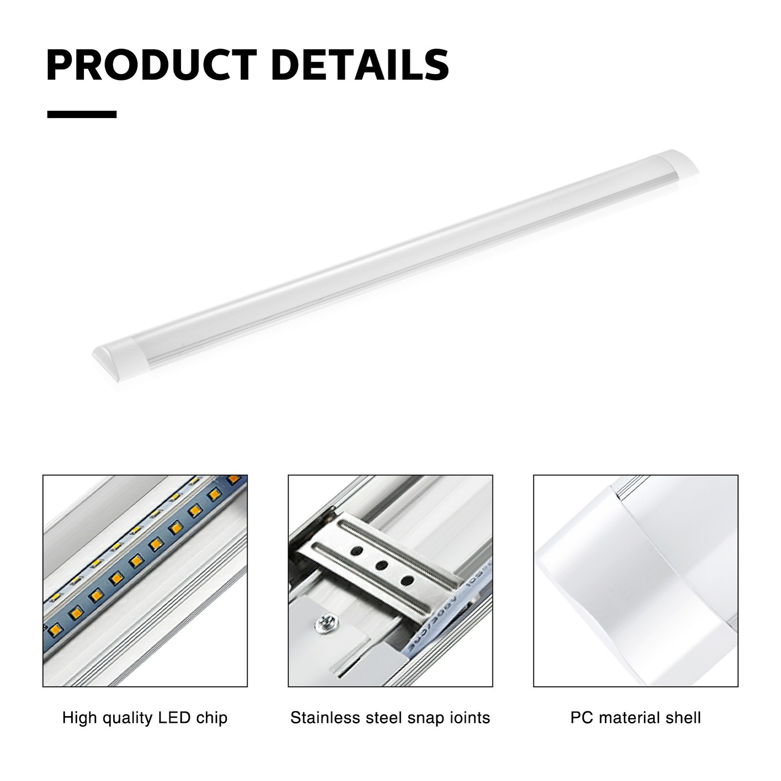 2x 3FT 30W LED Ceiling Batten Linear Light Tube Fixture Neutral White ...