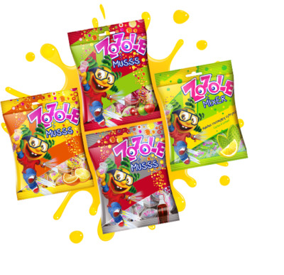 ZOZOLE MUSSS - 75G - FIZZY FILLING CANDY SWEETS - COLA APPLE STRAWBERRY ...