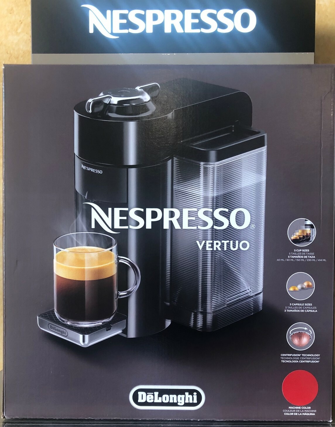 De%27Longhi+Nespresso+Vertuo+Espresso+Machine+-+ENV135R+%28Red%29 for ...